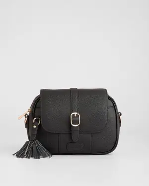 POM POM LONDON Finsbury Crossbody Bag - Black