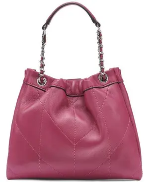 Karl Lagerfeld Paris Amandine Leather Crossbody Bag - Currant