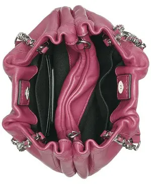 Karl Lagerfeld Paris Amandine Leather Crossbody Bag - Currant