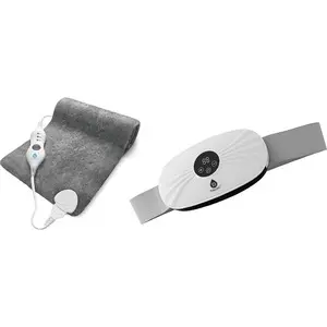 PURSONIC Extra Large Heating Pad & Stomach & Back Massager - Multicolor