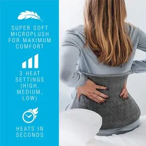 PURSONIC Extra Large Heating Pad & Stomach & Back Massager