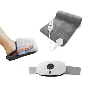 PURSONIC Ultra Plush Heated Foot Warmer, Stomach & Back Massager - Multicolor
