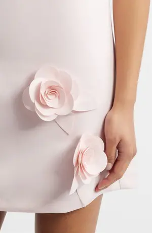 LUCY PARIS Dakota Floral Appliqué Cocktail Dress
