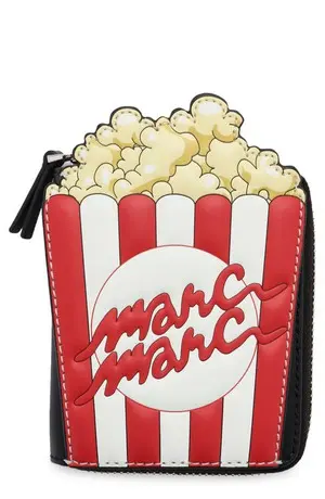 Marc Jacobs Popcorn Slim Compact Wallet - Black Multi