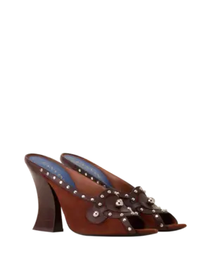 LANVIN Eclipse Arch Heeled Mule - Brown