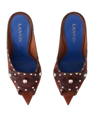 LANVIN Eclipse Arch Heeled Mule - Brown