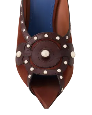 LANVIN Eclipse Arch Heeled Mule - Brown