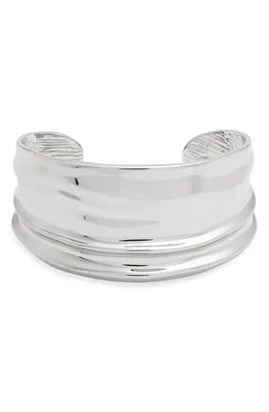 Nordstrom Molten Wide Cuff Bracelet - Silver