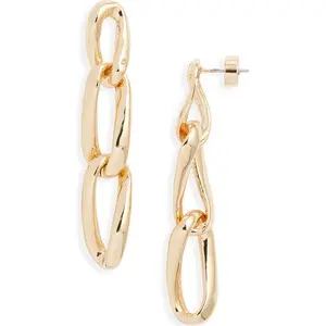 Nordstrom Curb Chain Linear Drop Earrings - Gold