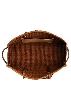 Jacquemus Le Grand Turismo Raffia Bowling Bag - Camel