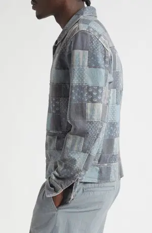 Double Rl Patchwork Trompe L'oeil Jersey Chore Jacket
