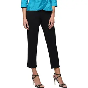 Alex Evenings Stretch Crepe Slim Fit Pants - Black