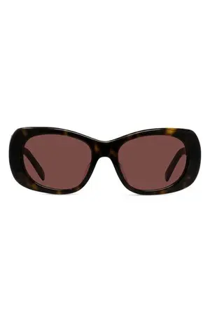 Givenchy Geometric Sunglasses - Dark Havana/bordeaux