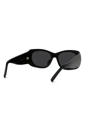 Givenchy Geometric Sunglasses - Shiny Black/smoke