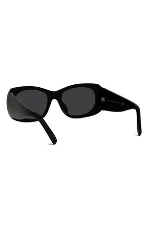 Givenchy Geometric Sunglasses - Shiny Black/smoke