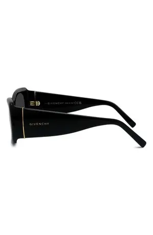 Givenchy Geometric Sunglasses - Shiny Black/smoke