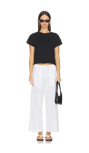 Renggli Cotton Cropped T-shirt - Black