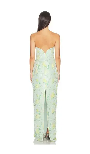 Katie May Ursula Gown In Metallic Jacquard