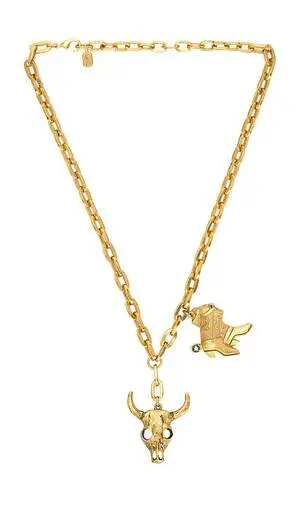 ELIZABETH COLE Rowdy Necklace - Metallic Gold