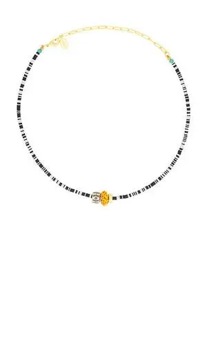 ELIZABETH COLE Petite Remi Necklace - Black,white