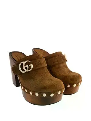 Gucci Gg Marmont Suede Clogs