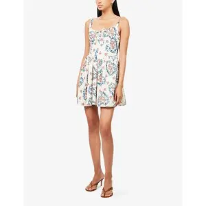 Agua Bendita Floral Cotton Mini Dress