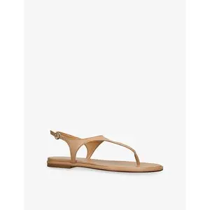 AeydĒ Raine Leather Thong Sandals - Mid Brown