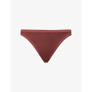 TALA Contrast Cheeky Mid-rise Bikini Bottoms - Deep Rust