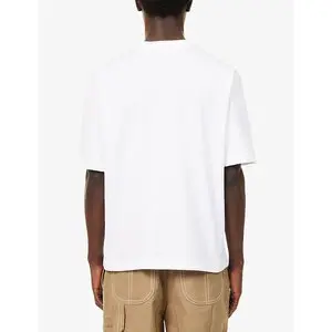 AMI Paris Cotton-jersey T-shirt With Graphic Text Print - Blanc