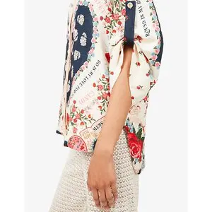 Agua Bendita Chrissy Cherish Mix-print Cotton Shirt
