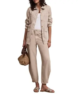 Mint Velvet Sand Wash Balloon Popper Jeans