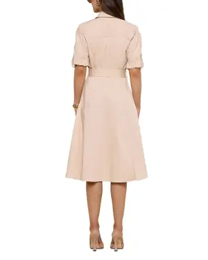 L'Agence Callen Midi Shirtdress - Biscuit