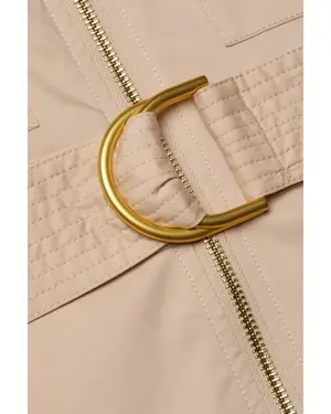L'Agence Callen Midi Shirtdress - Biscuit