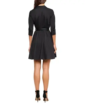 L'AGENCE Journi Pintuck Short Dress - Black