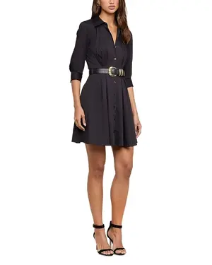 L'AGENCE Journi Pintuck Short Dress - Black