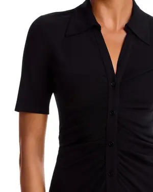 Diane Von Furstenberg Andie Ruched Slit Dress