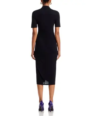 Diane Von Furstenberg Andie Ruched Slit Dress