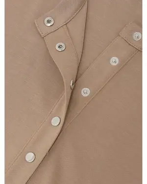 REISS Alina Knit Top With Button Detailing