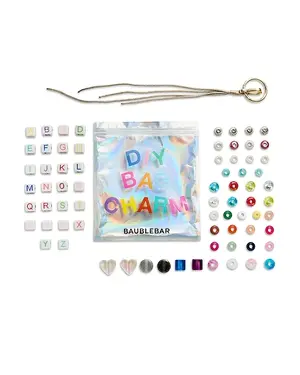 Baublebar The Mini Custom Bead Bag Charm Kit - Silver