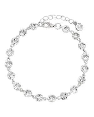 Ettika Everyday Crystal Flex Bracelet - Silver