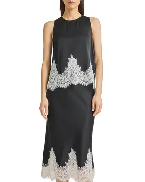 SAINT ART Bellamy Sleeveless Lace Trim Top