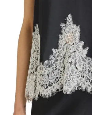 SAINT ART Bellamy Sleeveless Lace Trim Top