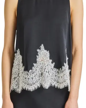 SAINT ART Bellamy Sleeveless Lace Trim Top