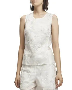 SAINT ART Benson Floral Sequin Top