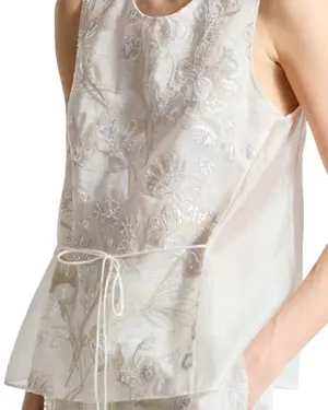 SAINT ART Benson Floral Sequin Top