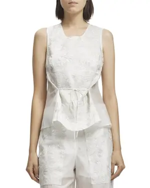 SAINT ART Benson Floral Sequin Top