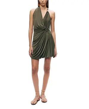 NOCTURNE Draped Halterneck Mini Dress