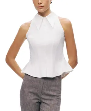 NOCTURNE Sleeveless Shirt With Collar