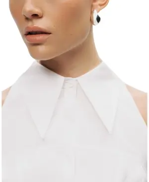NOCTURNE Sleeveless Shirt With Collar