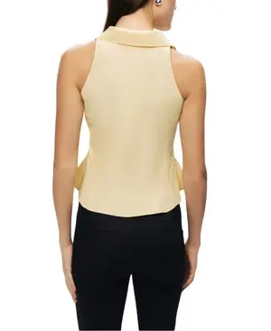 NOCTURNE Sleeveless Sculpted Shirt - Yellow
